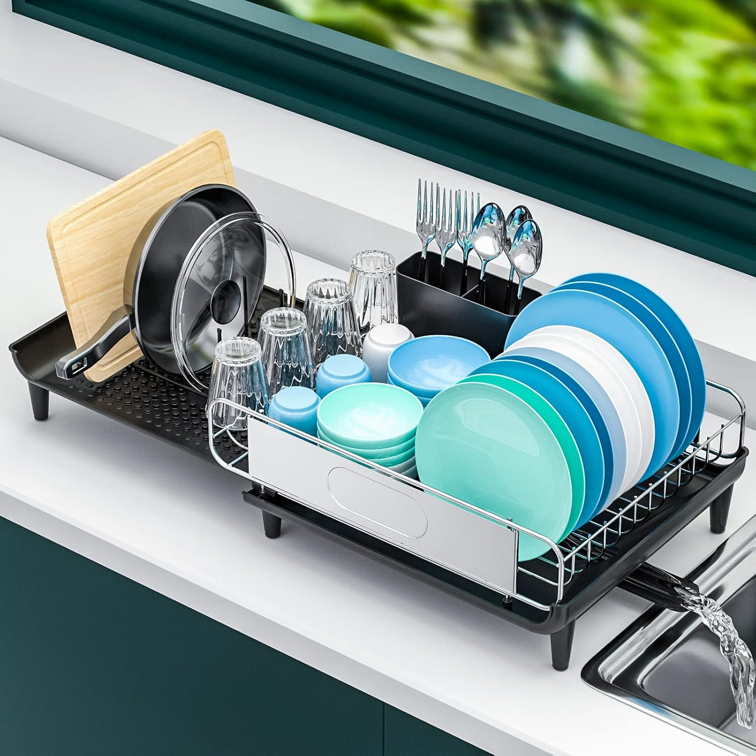 Escurridor de Platos Plegable para Cocinas Pequeñas